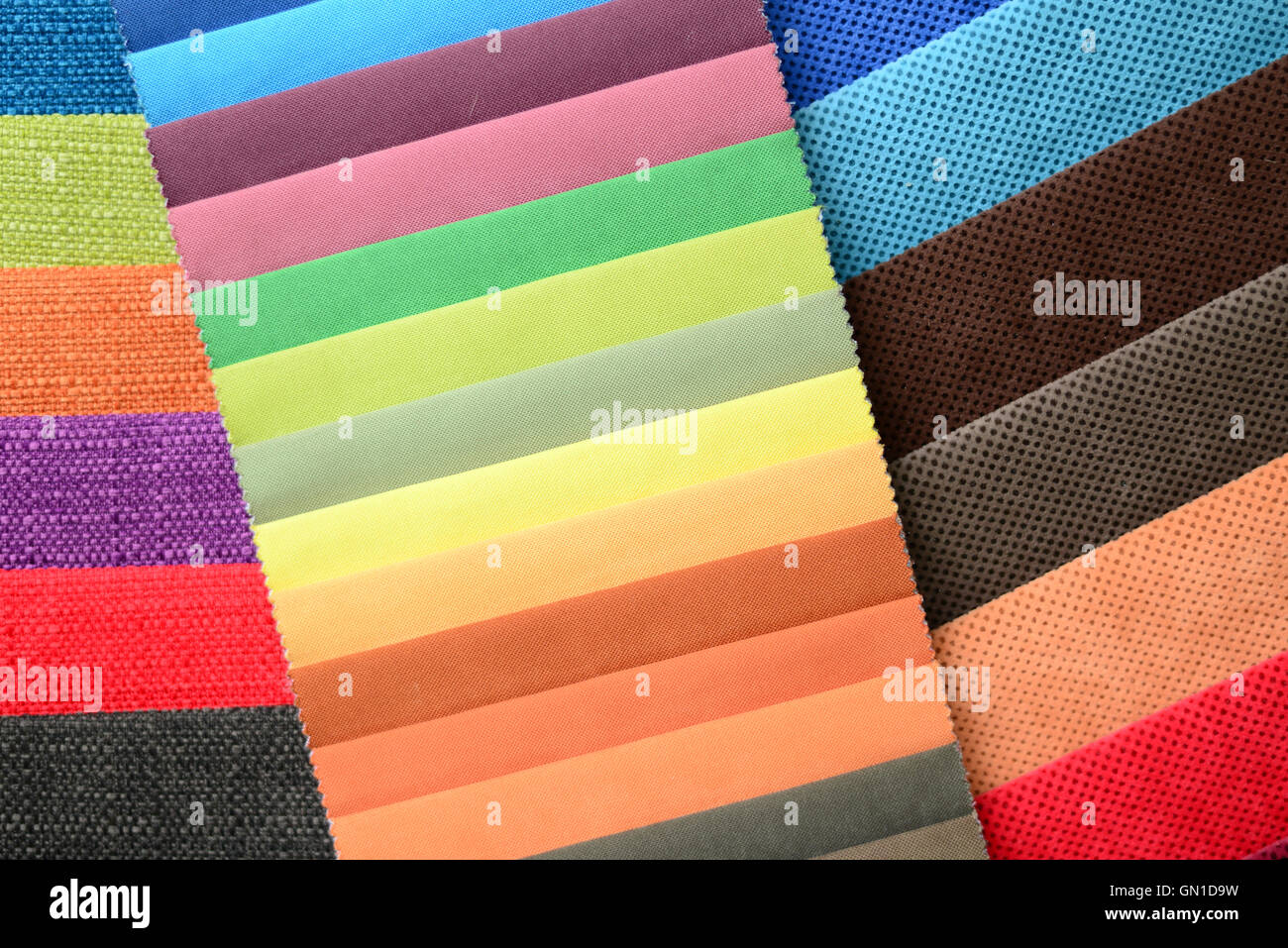 Group of multicolored fabrics Stock Photo - Alamy