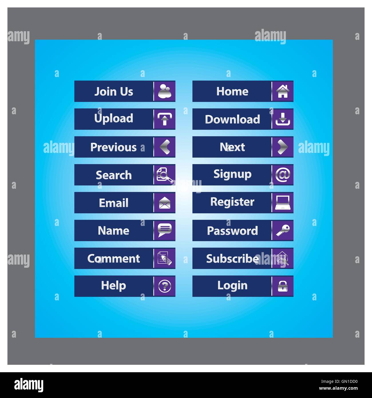 Web Design buttons Theme Stock Vector Image & Art - Alamy