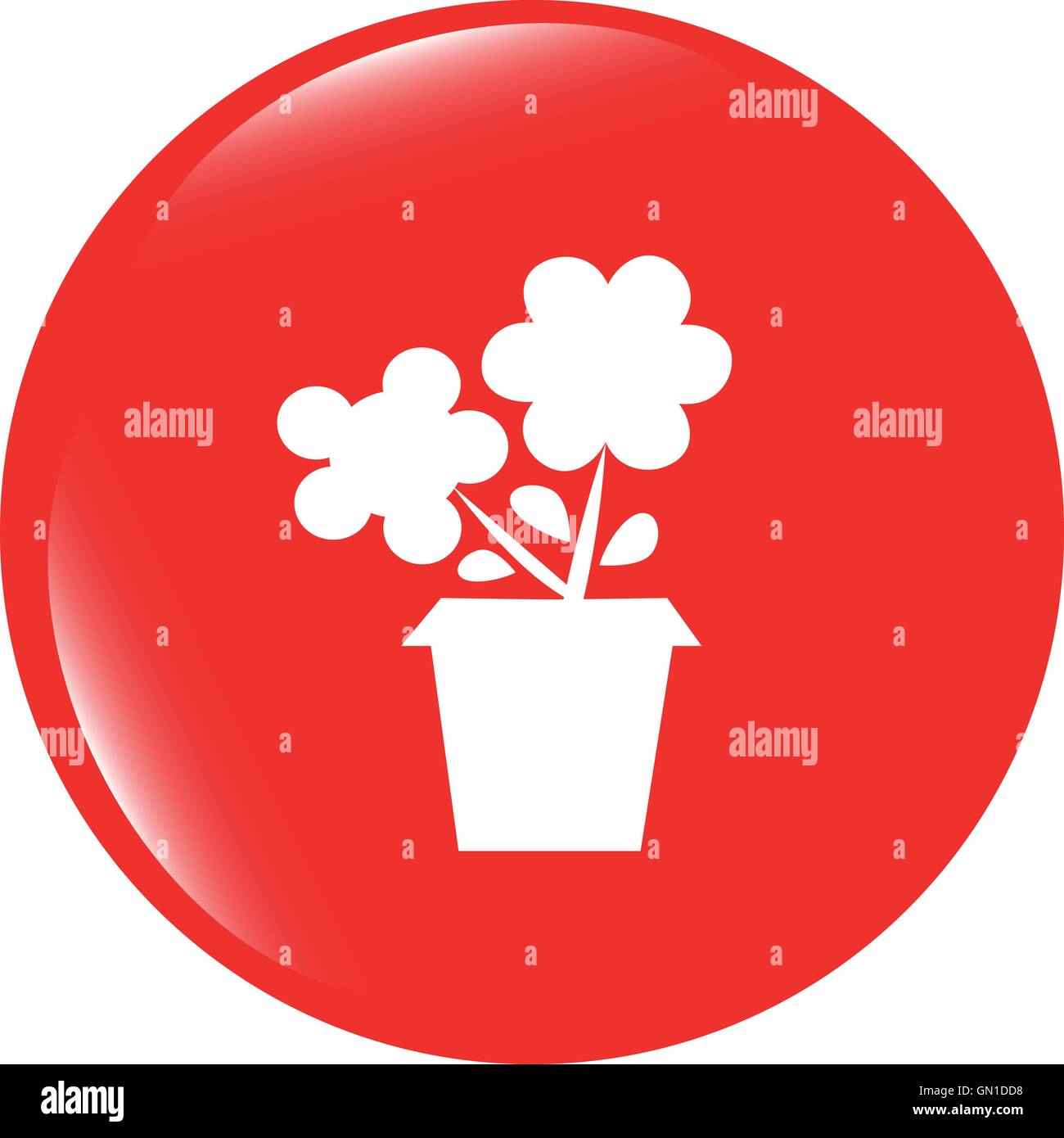 vector Flower web buttons for website or app isolated on white Stock ...