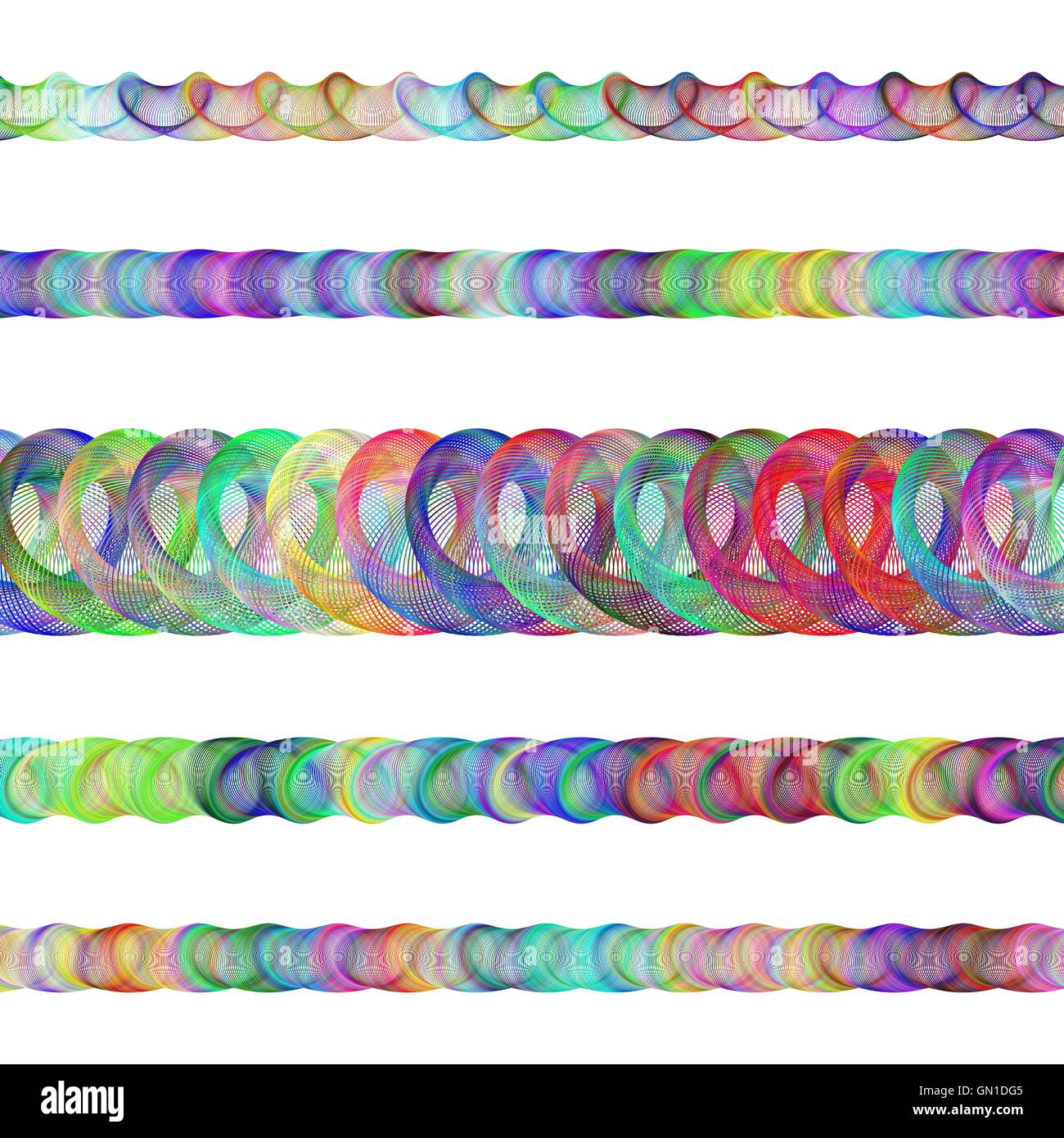 Color fractal divider line design set Stock Vector Image & Art - Alamy
