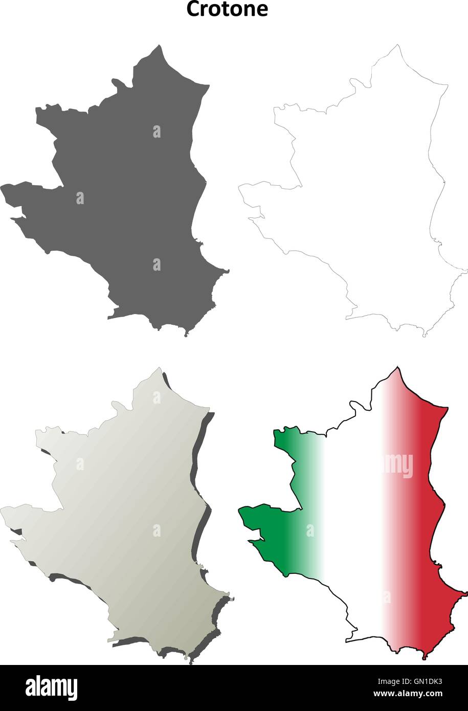 Map of crotone Stock Vector Images - Alamy