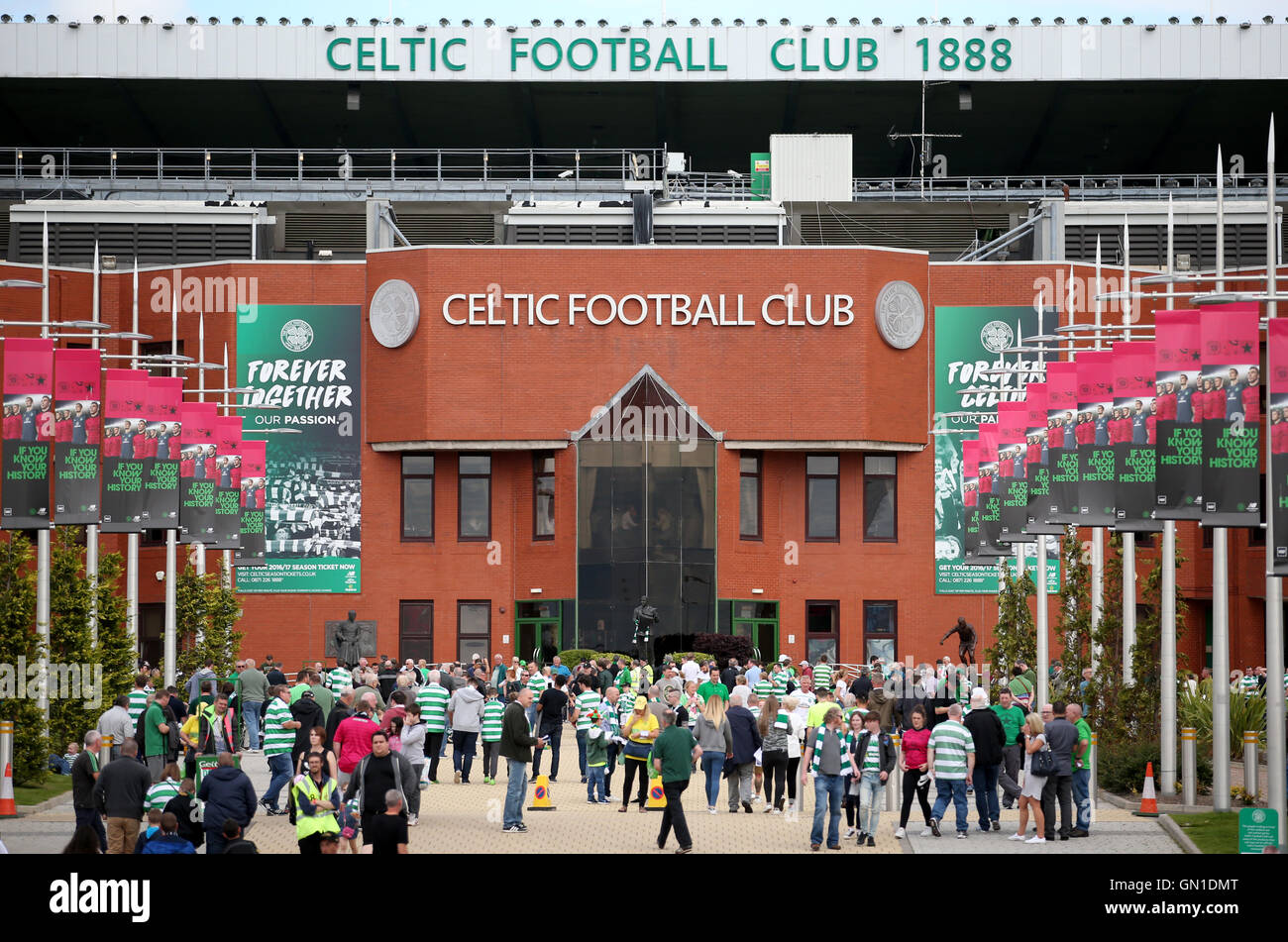 A general view of Celtic Park stadium before the Ladbrokes Scottish ...