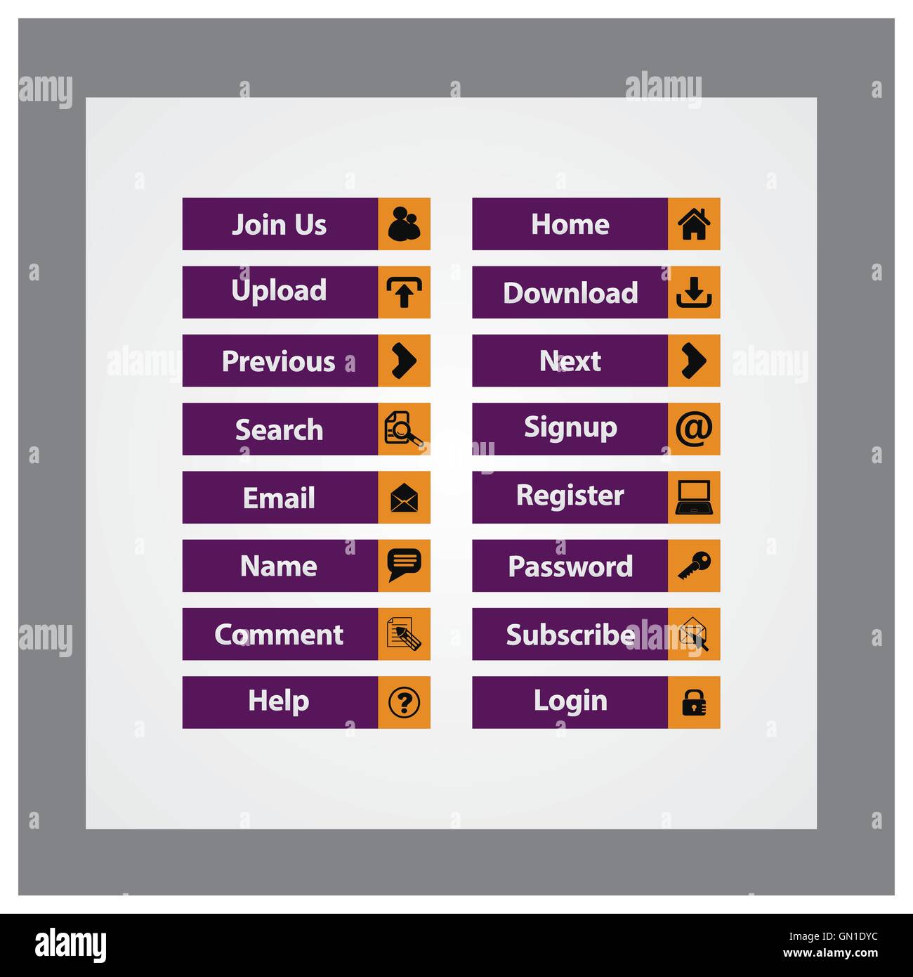 Web Design buttons Theme Stock Vector Image & Art - Alamy