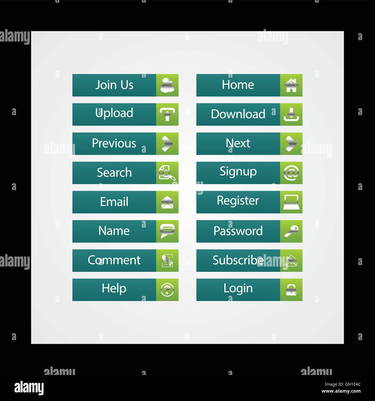 Web Design buttons Theme Stock Vector Image & Art - Alamy