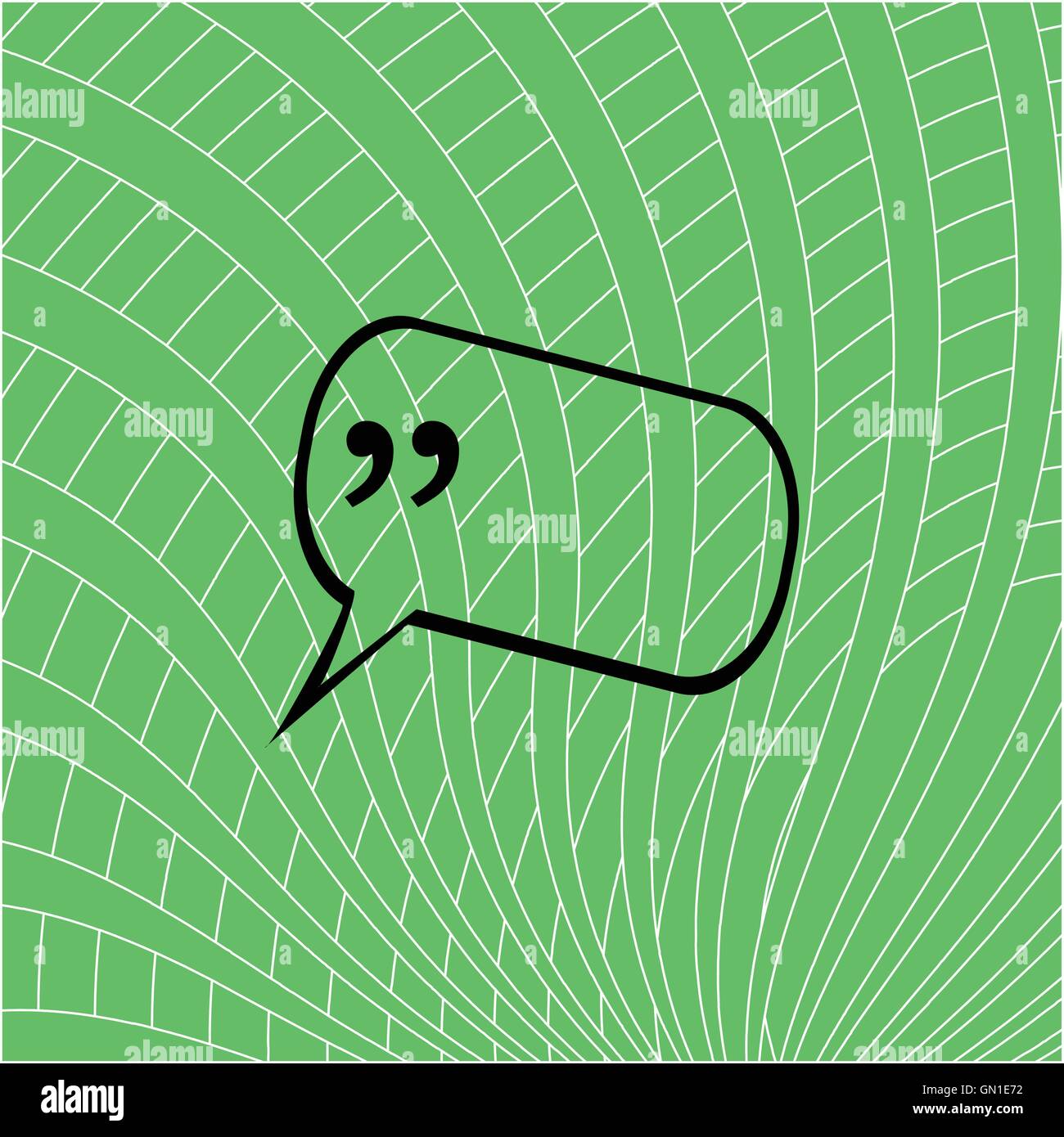 vector quotation marks with thin line speech bubble. concept of ...