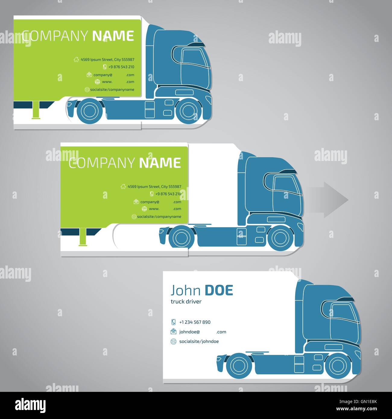 Two trailer truck Stock Vector Images - Alamy