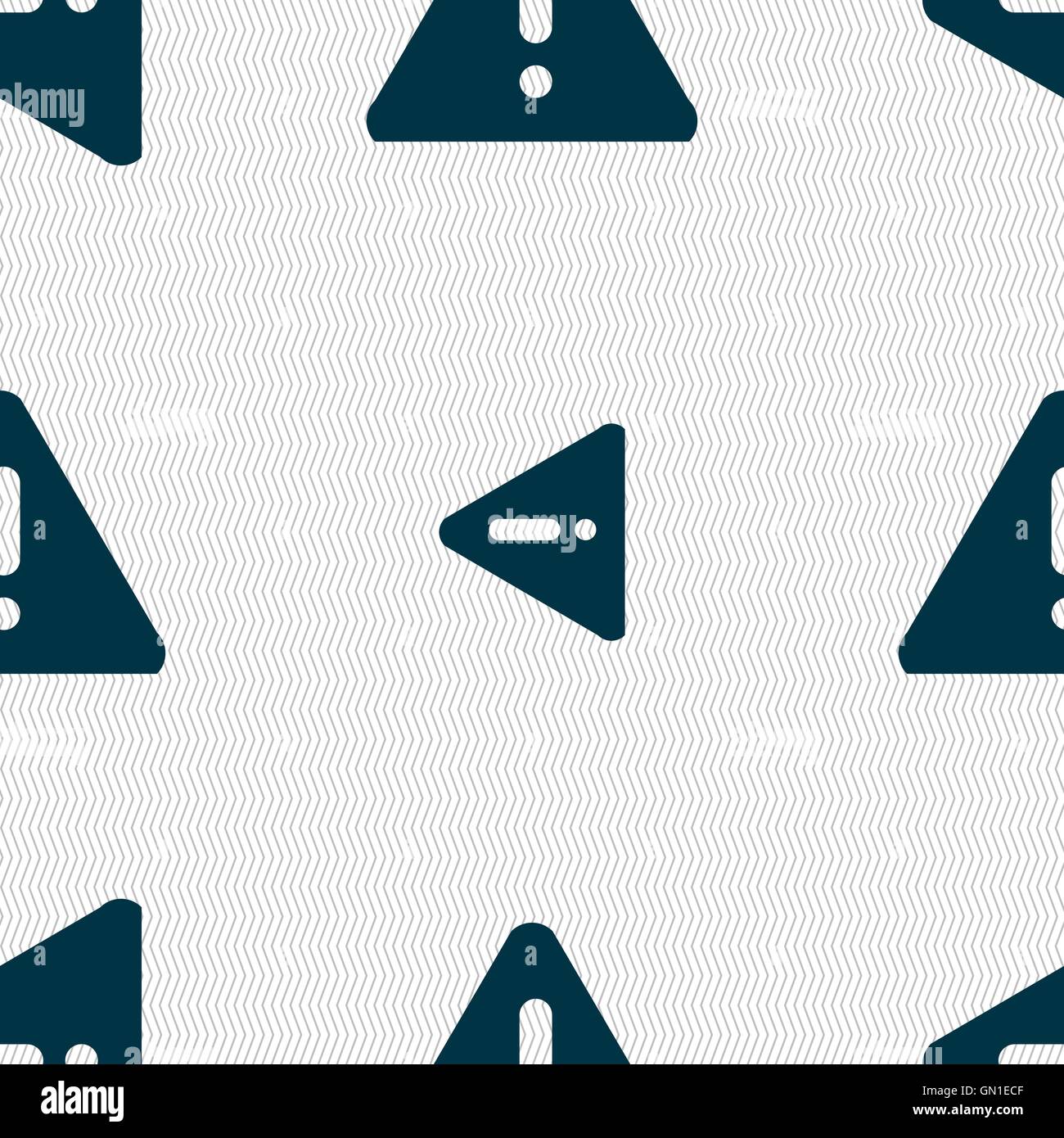 exclamation mark, Attention caution icon sign. Seamless pattern with ...