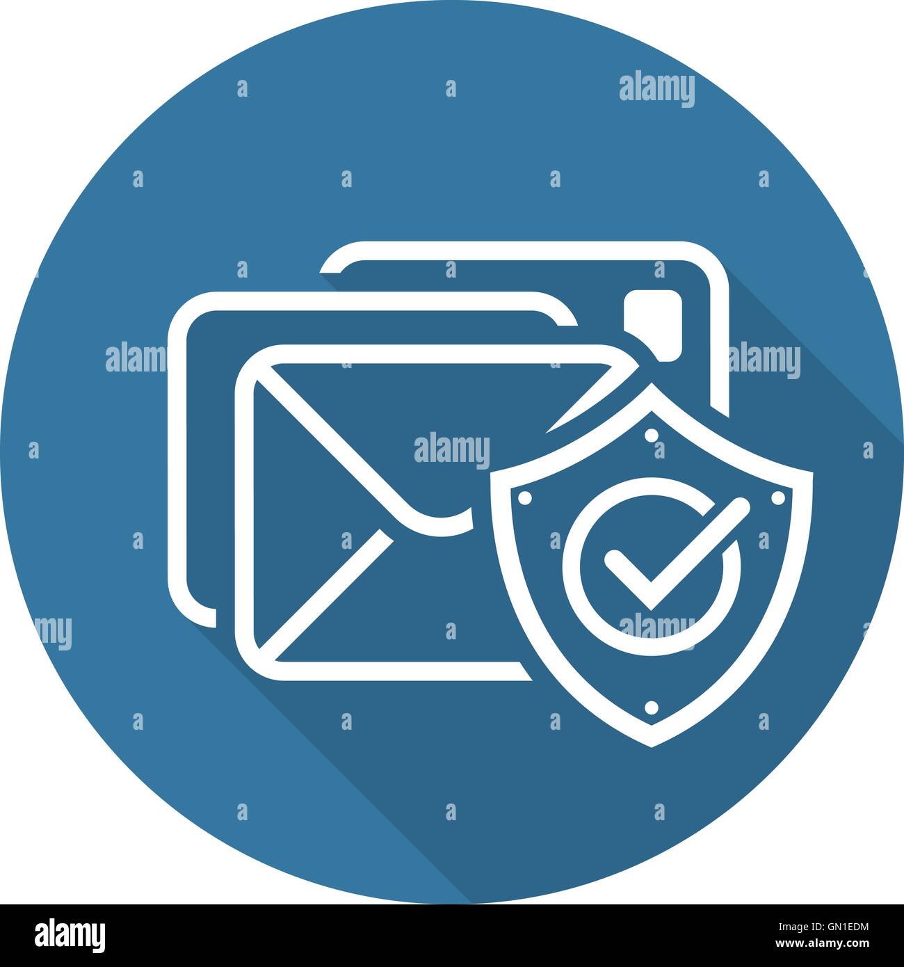 E-mail Protection Icon. Flat Design Stock Vector Image & Art - Alamy