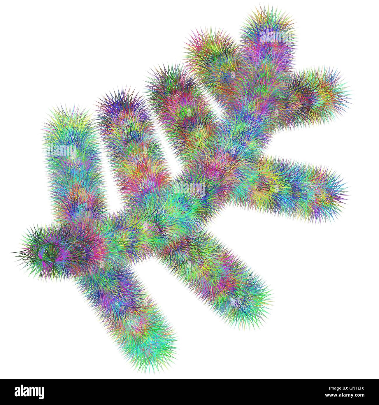 Stylized fractal pine tree branch Stock Vector Image & Art - Alamy