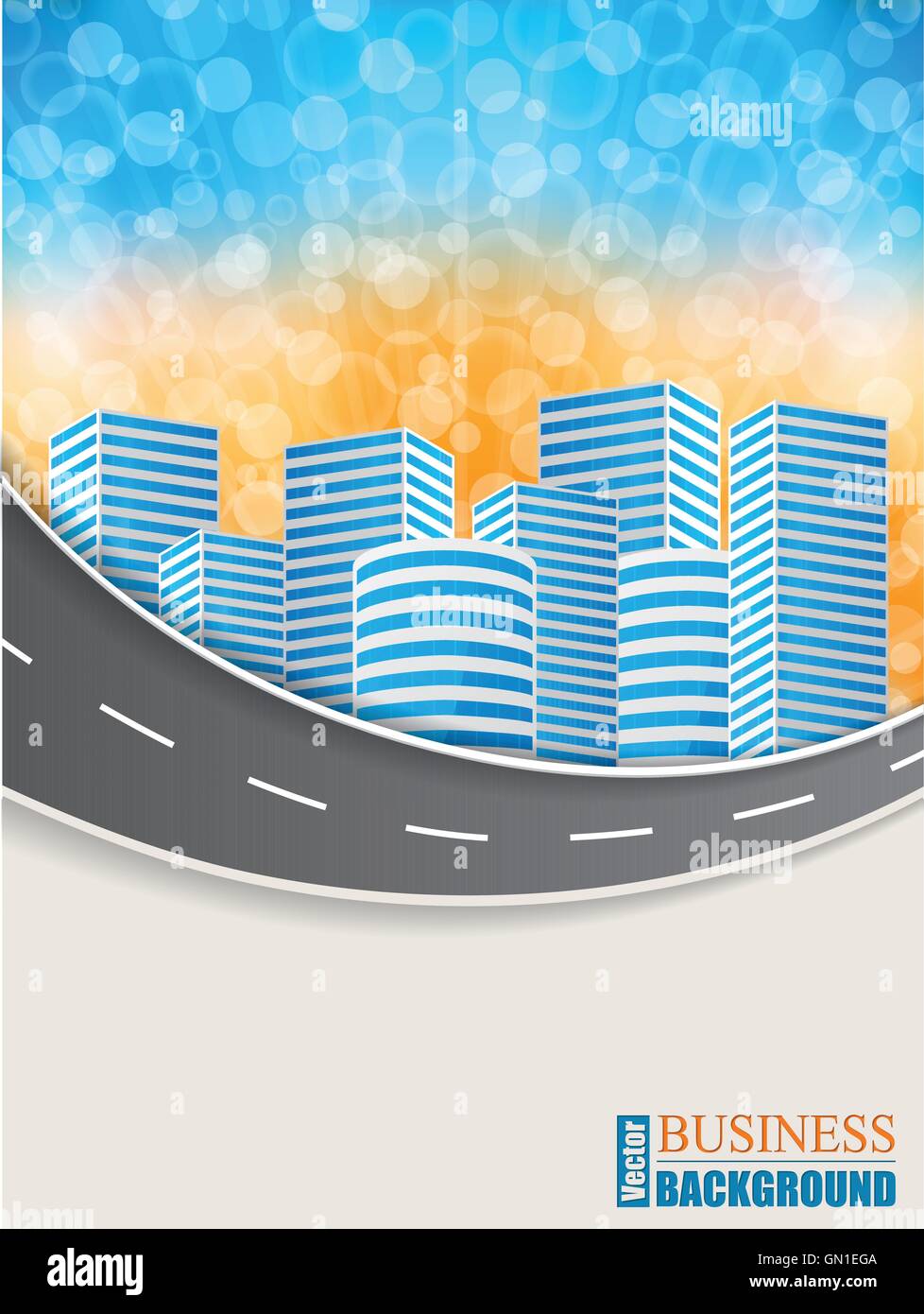 Business brochure with wave road Stock Vector Image & Art - Alamy