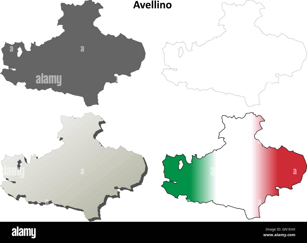 Avellino map hi-res stock photography and images - Alamy