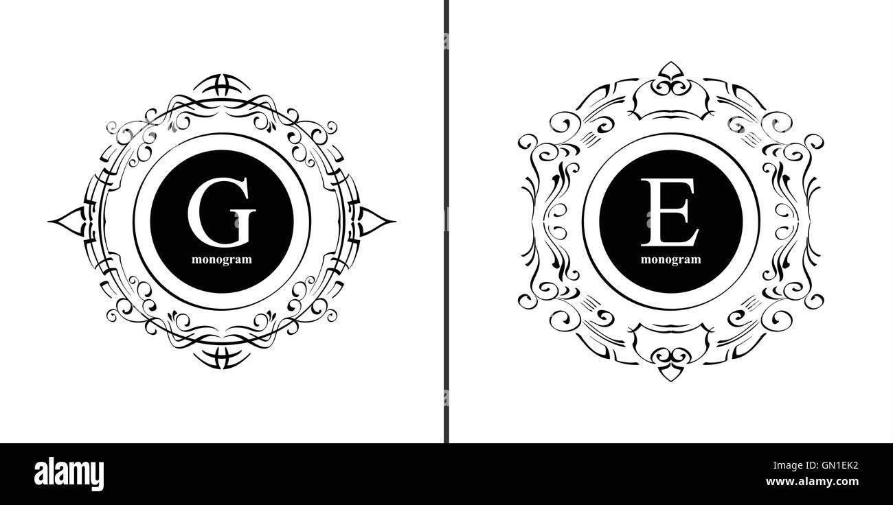 Elegant monogram design template Stock Vector Image & Art - Alamy