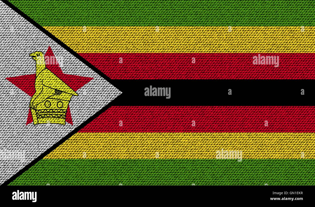 Flags Zimbabwe on denim texture. Vector Stock Vector Image & Art - Alamy