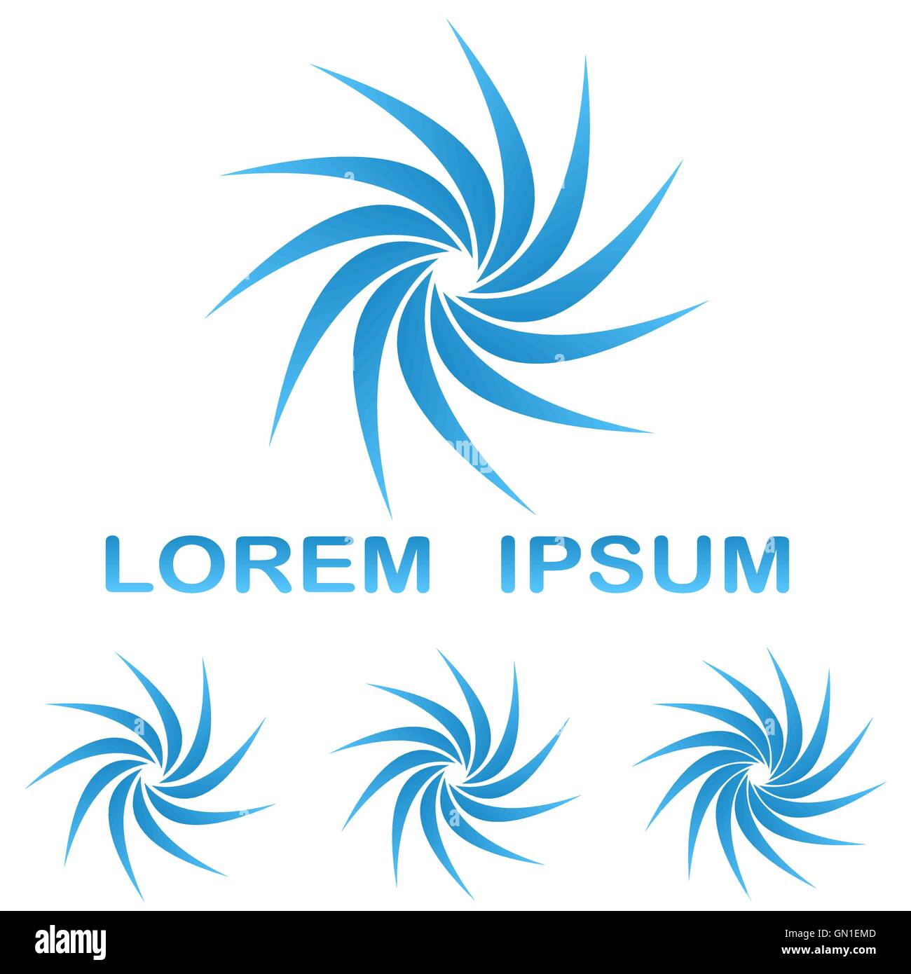 Blue swirling logo design set Stock Vector Image & Art - Alamy