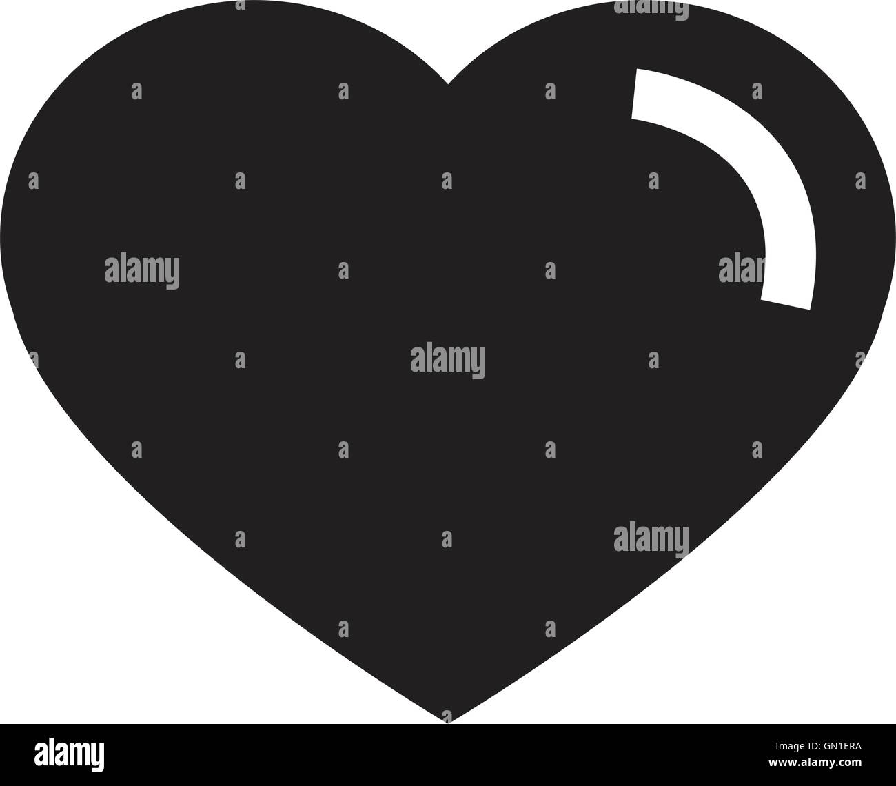 Heart love button isolated Stock Vector Images - Alamy