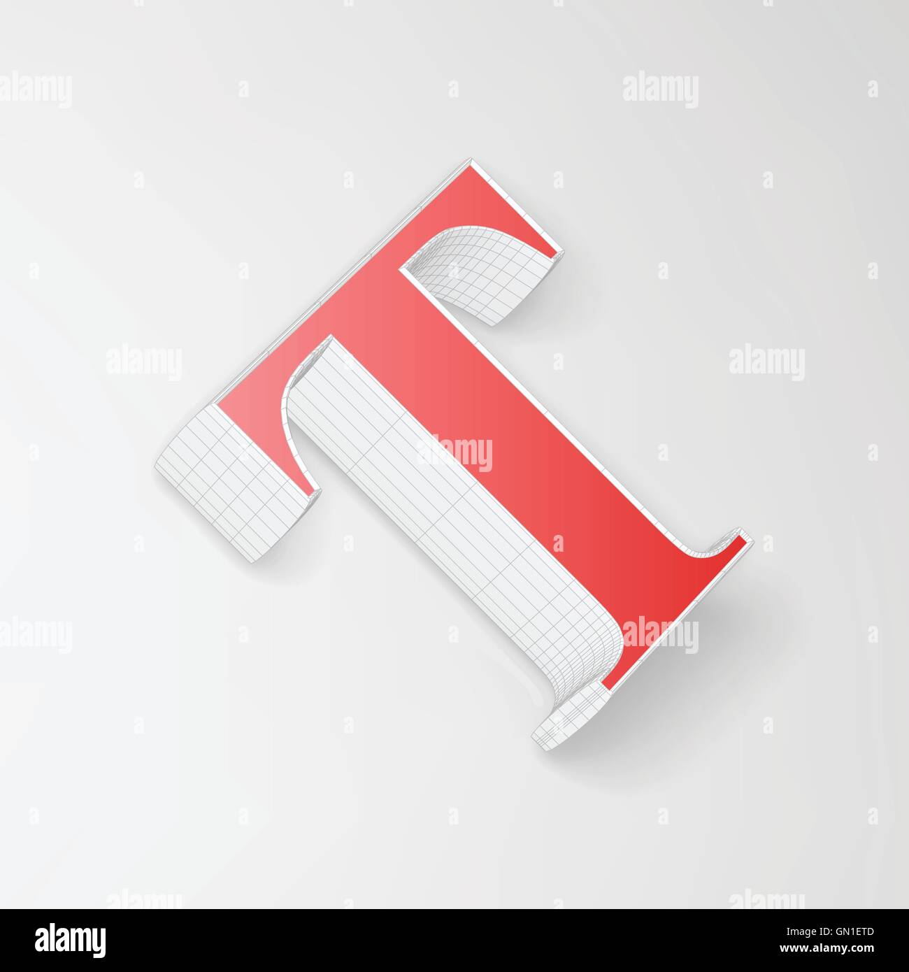 Letter t wireframe Stock Vector Images - Alamy