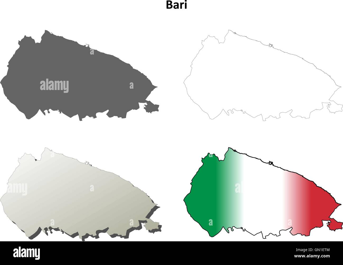 Map of bari hi-res stock photography and images - Alamy