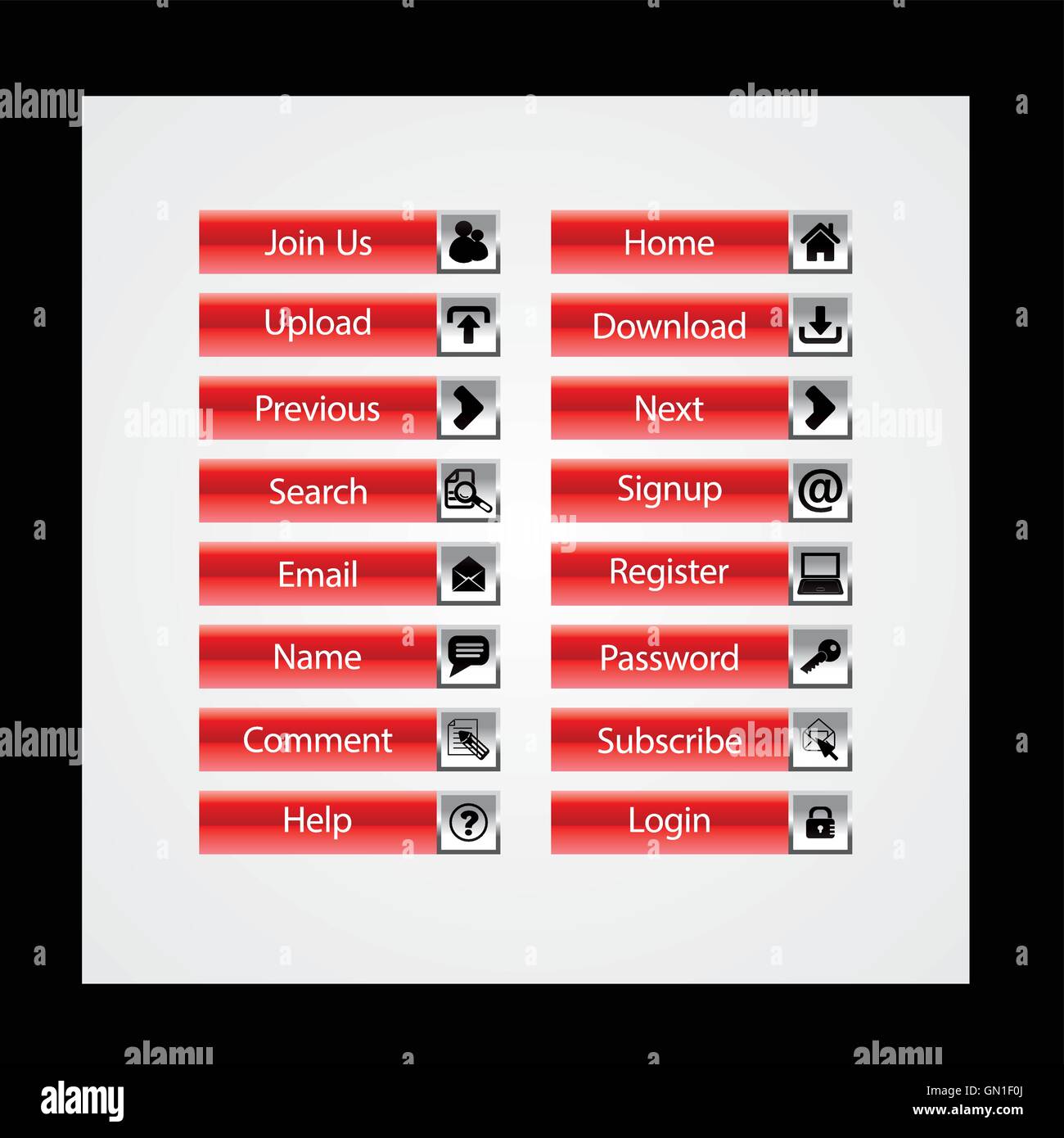 Web Design buttons Theme Stock Vector Image & Art - Alamy