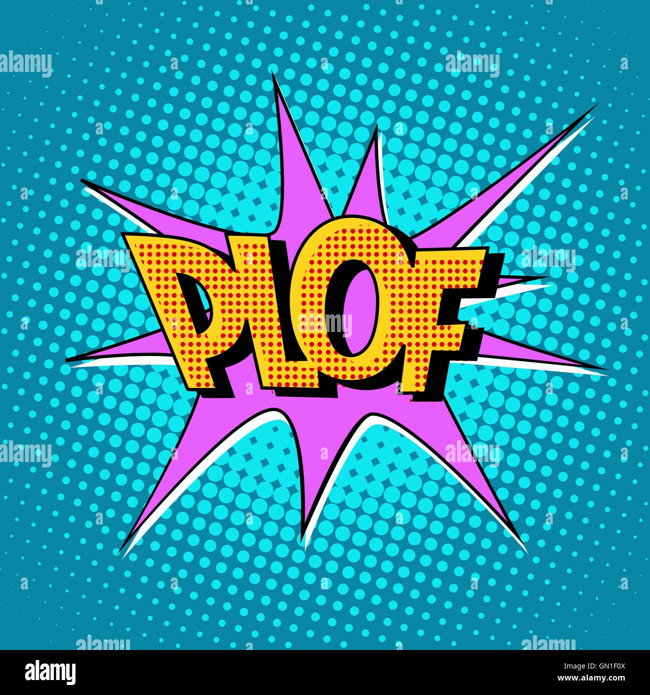plof comic bubble retro text Stock Vector Image & Art - Alamy