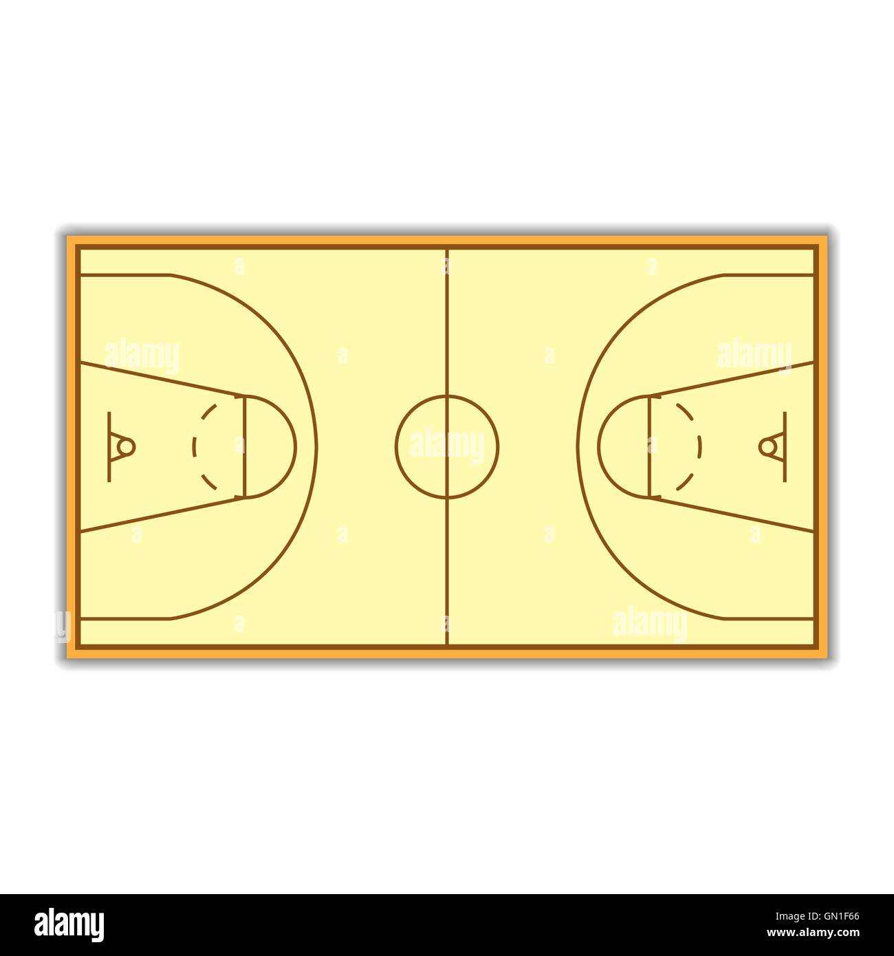 Basketball court floor plan hi-res stock photography and images - Alamy