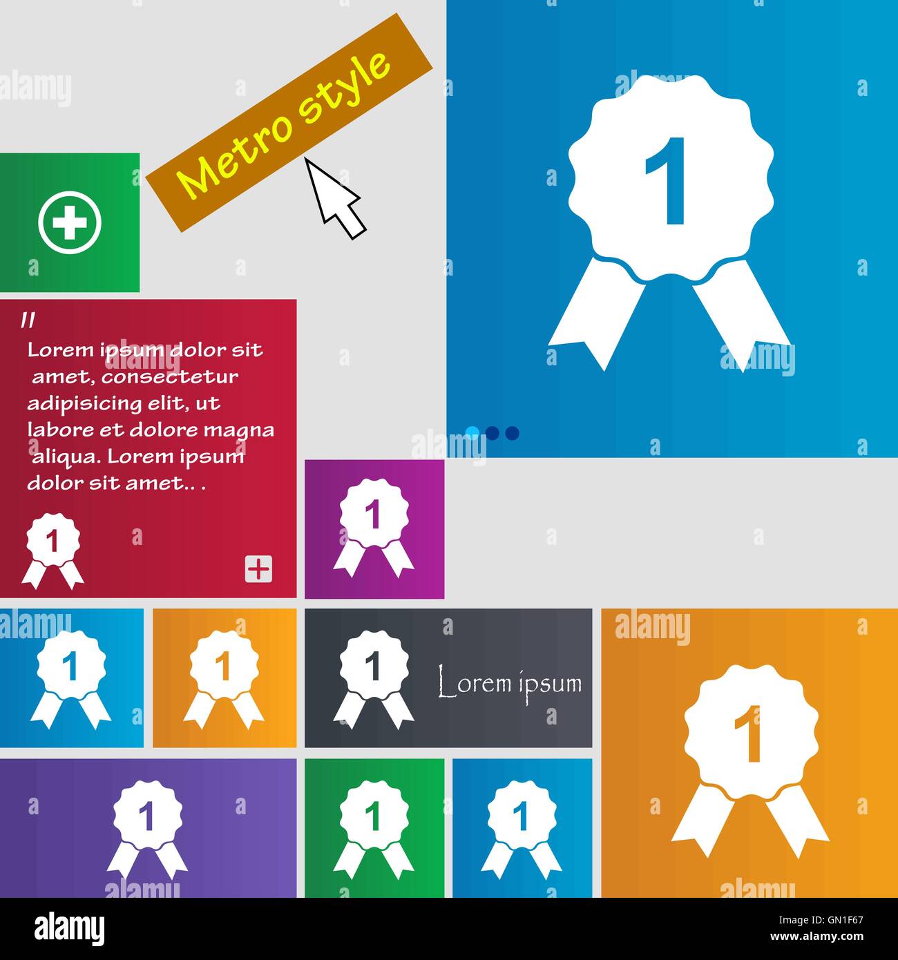 award medal icon sign. buttons. Modern interface website buttons with cursor pointer. Vector ...