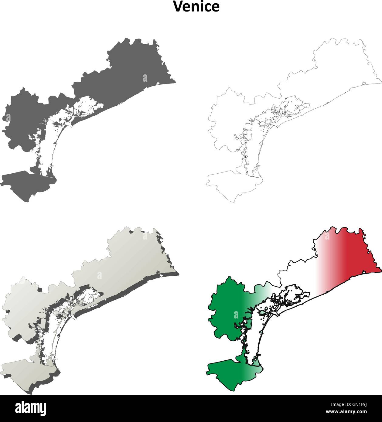Map of venice and veneto region hi-res stock photography and images - Alamy