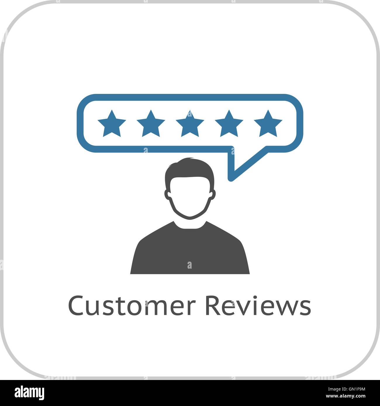 Customer Reviews Icon. Flat Design Stock Vector Image & Art - Alamy