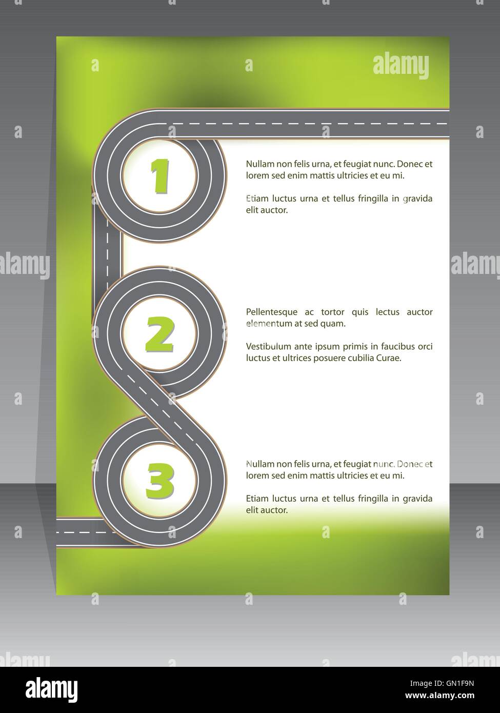 Infographic template with two lane road Stock Vector Image & Art - Alamy