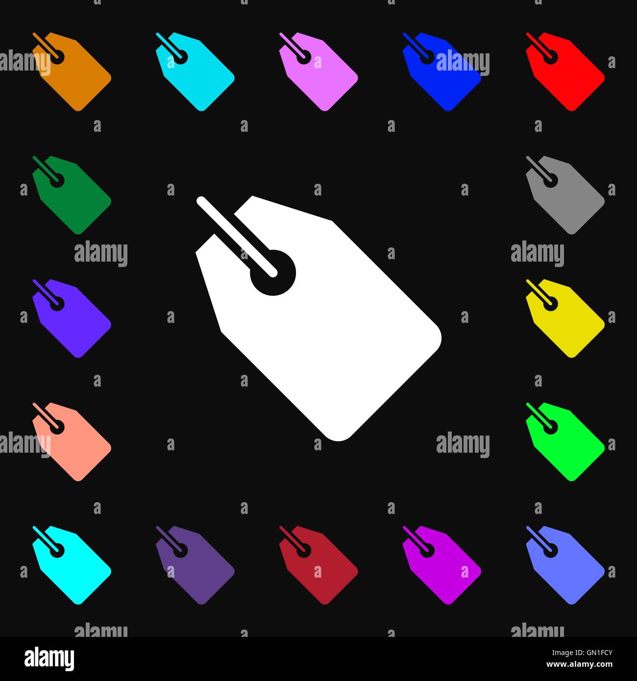 Web stickers, tags and banners icon sign. Lots of colorful symbols for ...