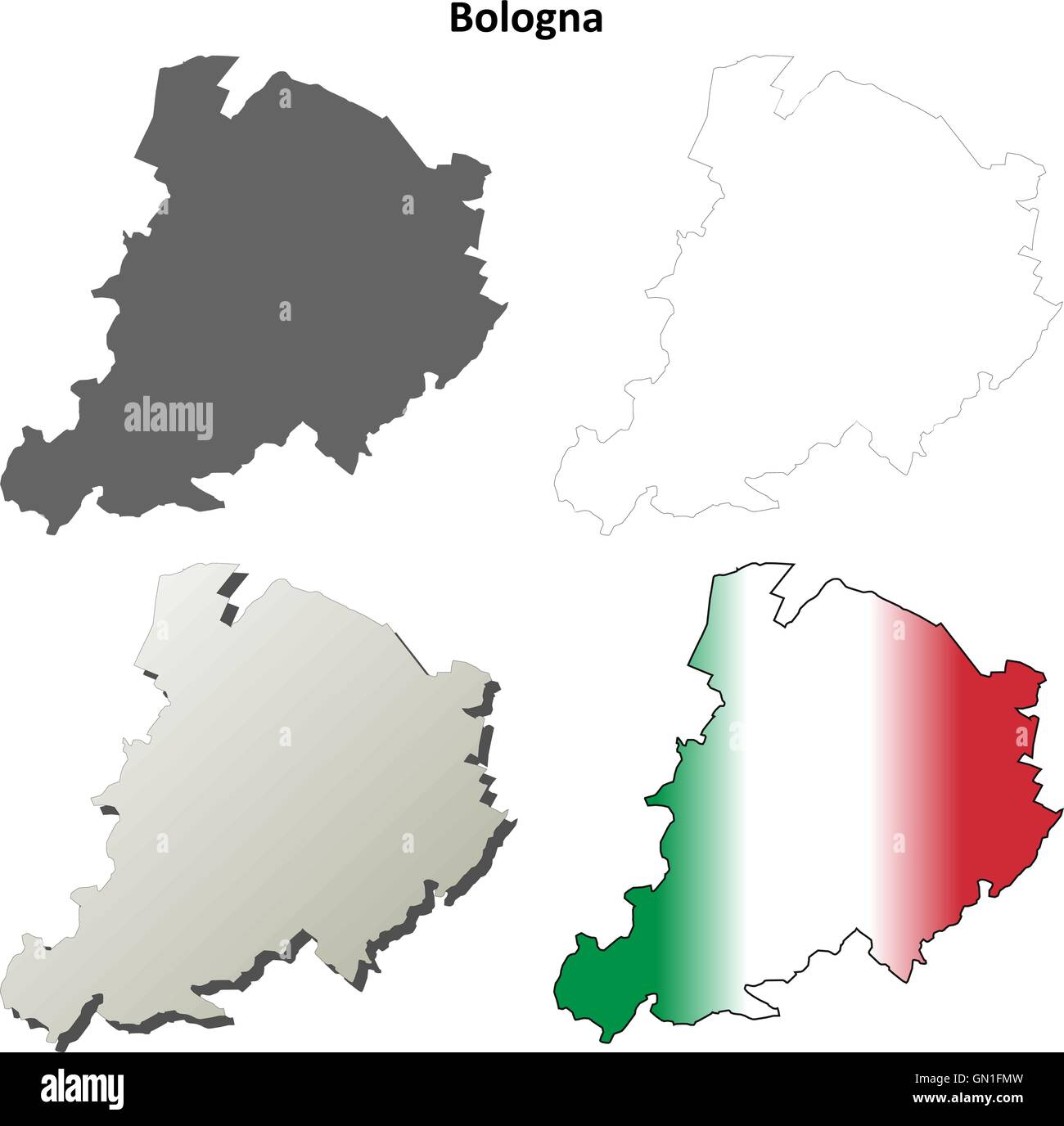 Map of bologna hi-res stock photography and images - Alamy