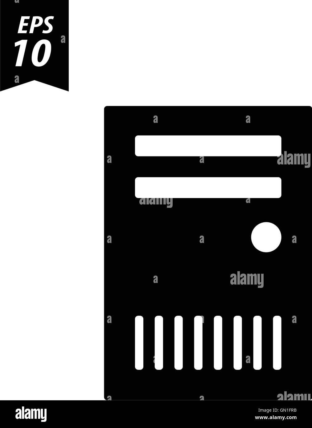 White desktop computer icon Stock Vector Images - Alamy