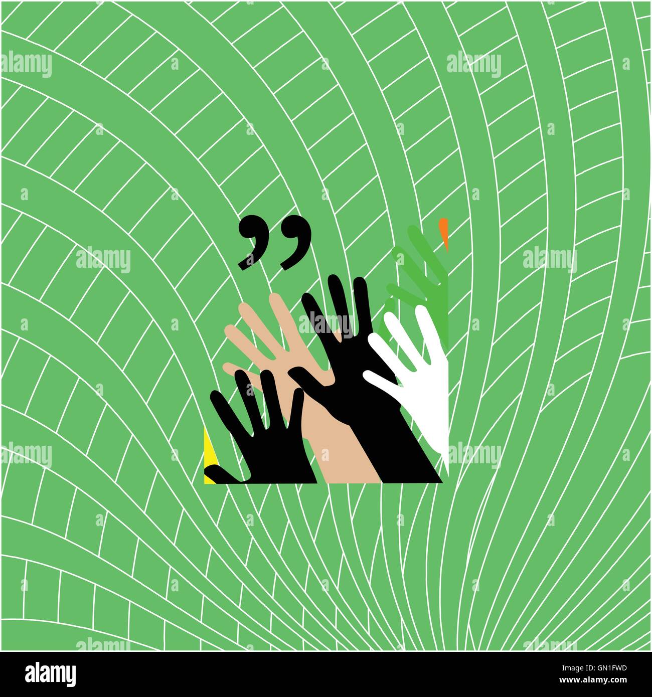 Quotation marks with hands hi-res stock photography and images - Alamy