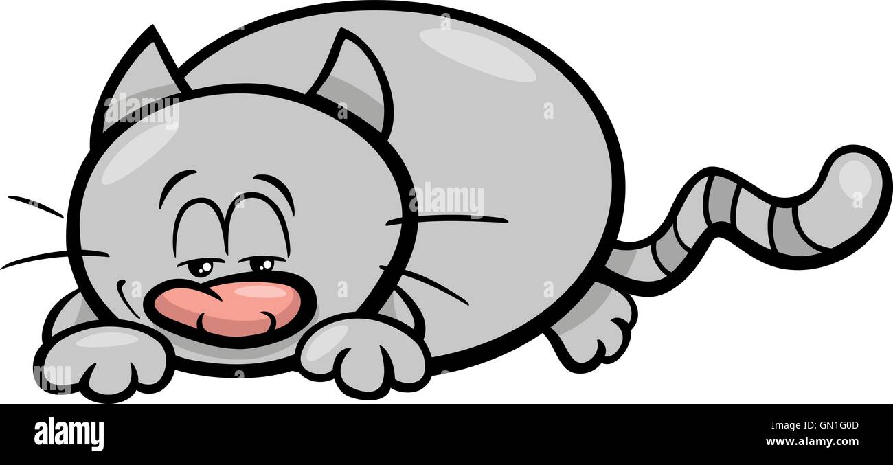 Sleepy cat Stock Vector Images - Alamy
