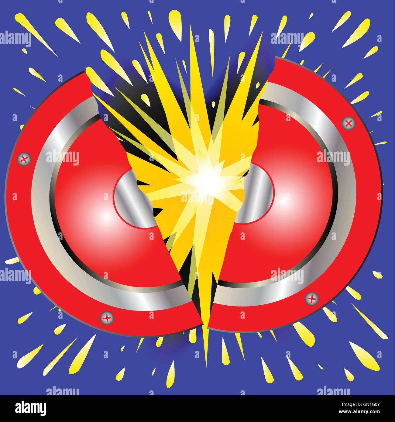 Explosion destroyed Stock Vector Images - Alamy