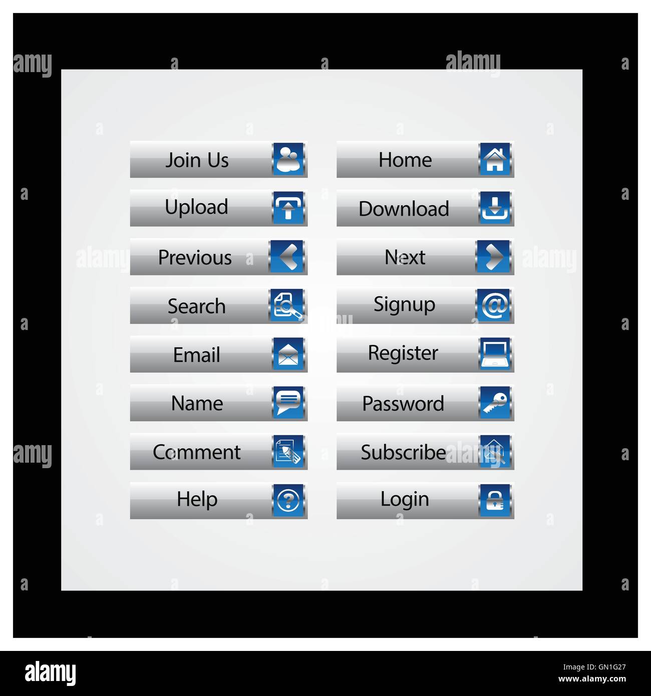 Web Design buttons Theme Stock Vector Image & Art - Alamy