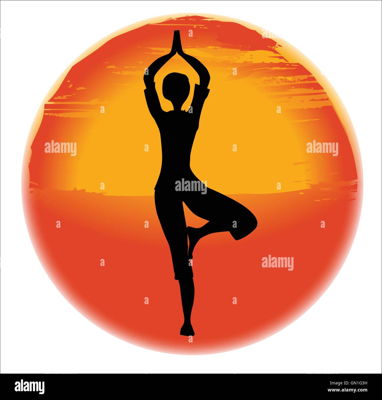 Yoga pose artwork hi-res stock photography and images - Alamy