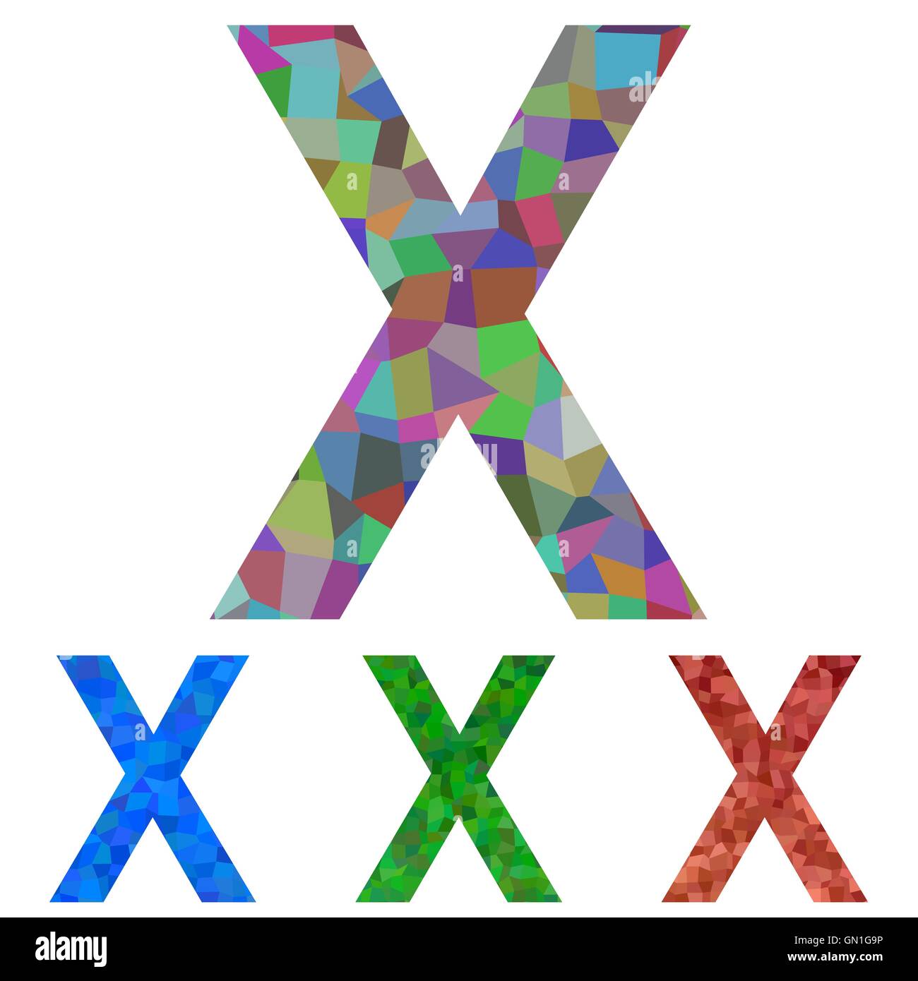 Mosaic Font Design Letter X Stock Vector Image And Art Alamy