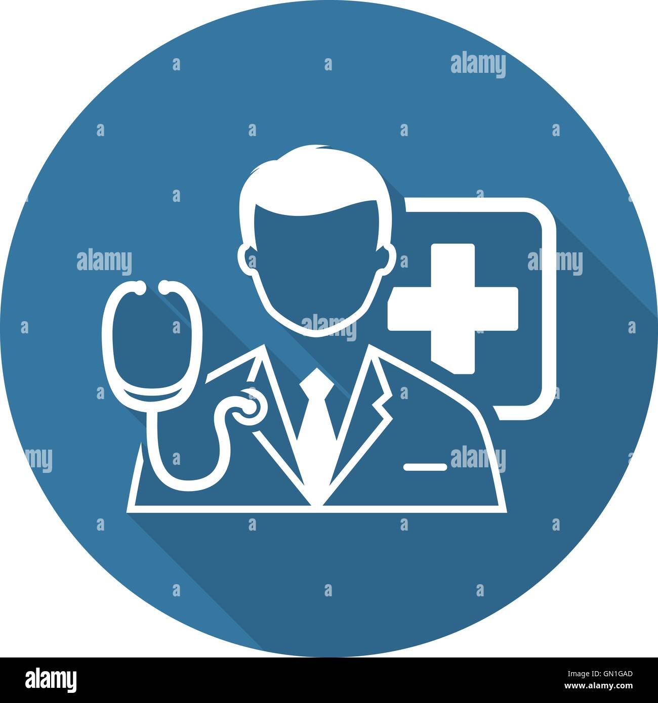 Doctor Consultation Icon. Flat Design Stock Vector Image & Art - Alamy