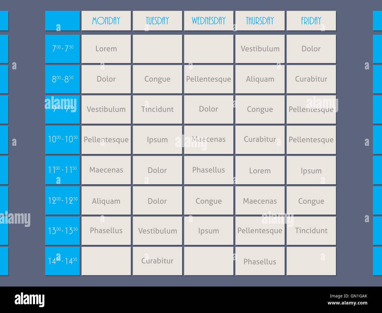 Timetable concept Stock Vector Images - Alamy