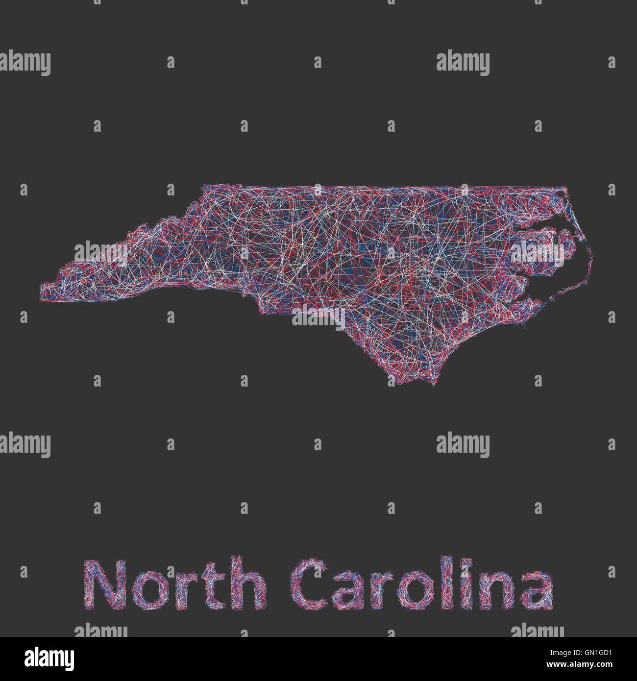 Nc Map Stock Vector Images - Alamy