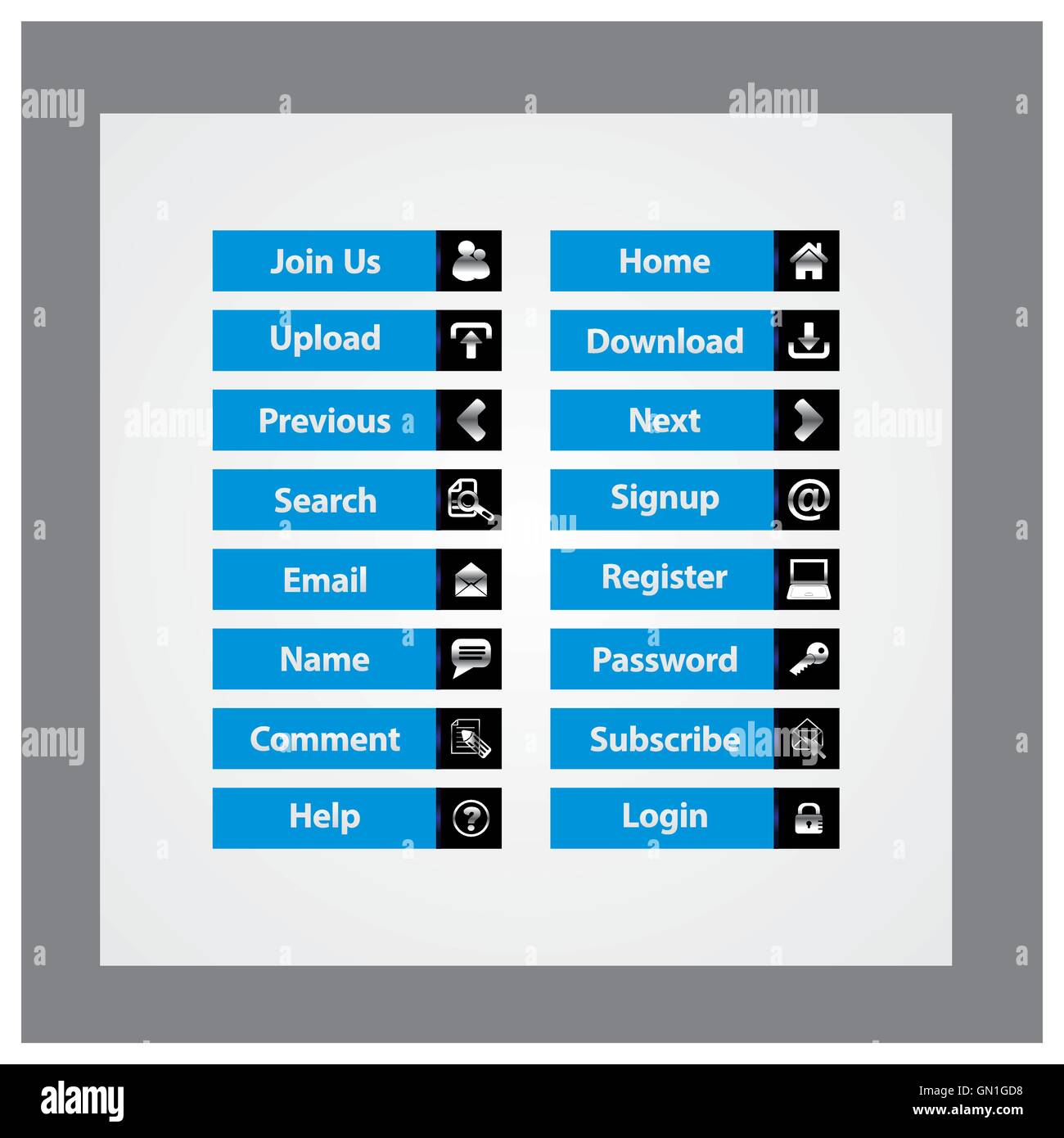 Web Design buttons Theme Stock Vector Image & Art - Alamy