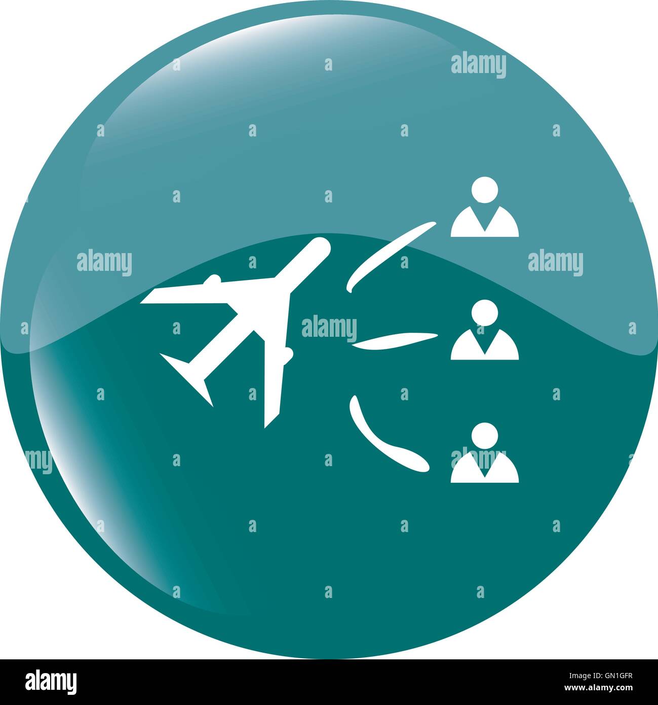 Airplane and people sign. plane symbol. travel icon. social button ...