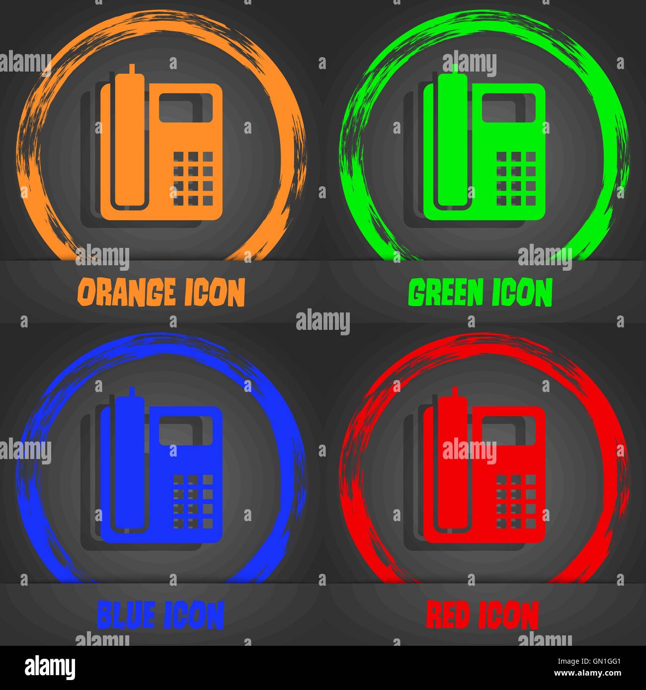 Old style red telephone Stock Vector Images - Alamy