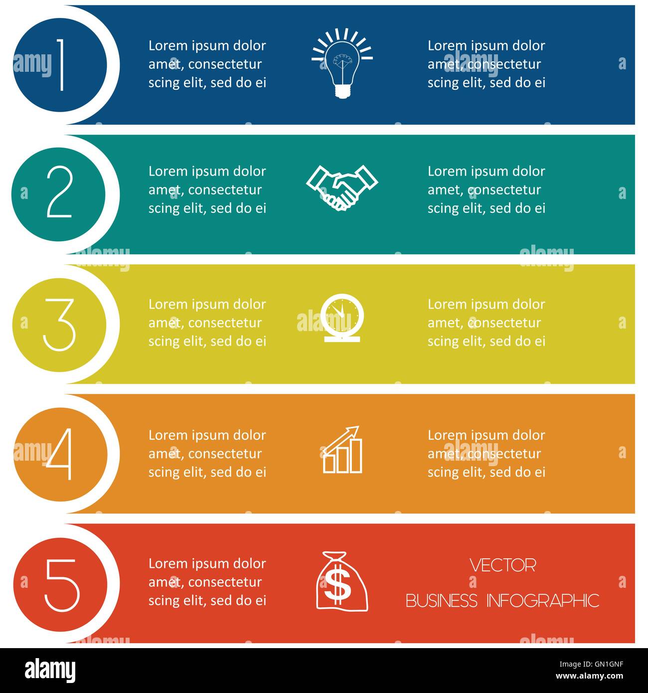 Template text areas on five positions hi-res stock photography and ...