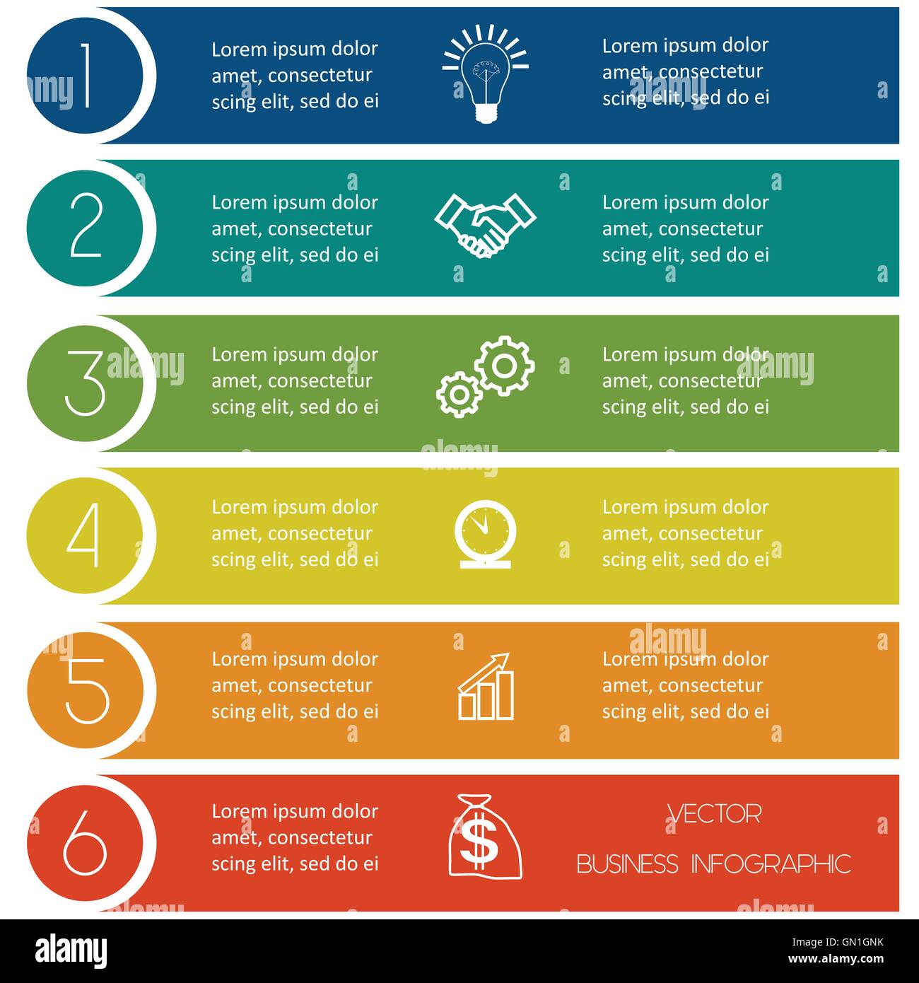 Infographic colorful strips 6 hi-res stock photography and images - Alamy