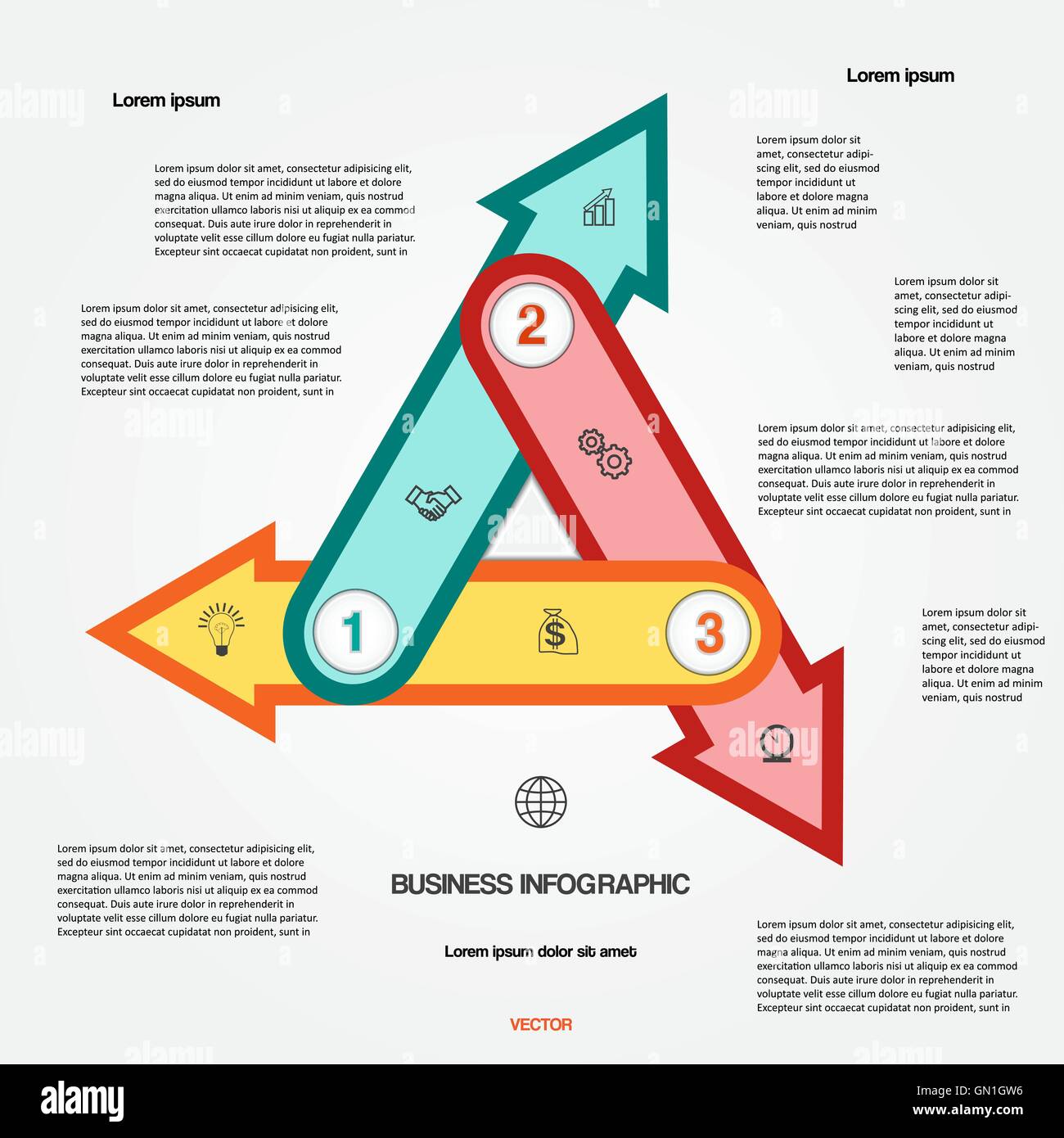 Teamwork concept three options Stock Vector Images - Alamy