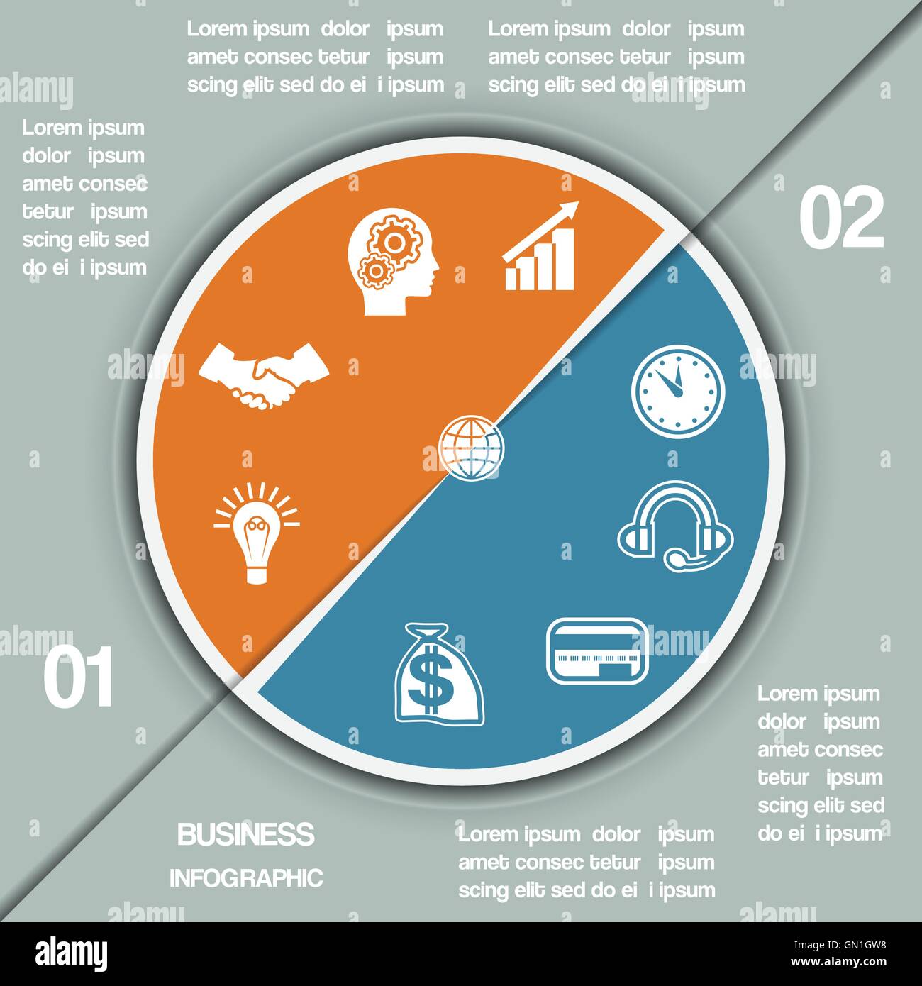 Infographic pie chart hi-res stock photography and images - Alamy