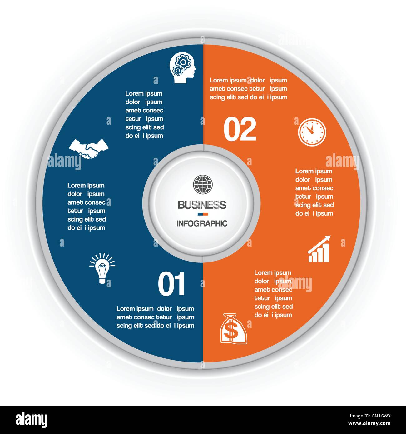 Colorful Ring for cyclic process on two positions possible to use for ...