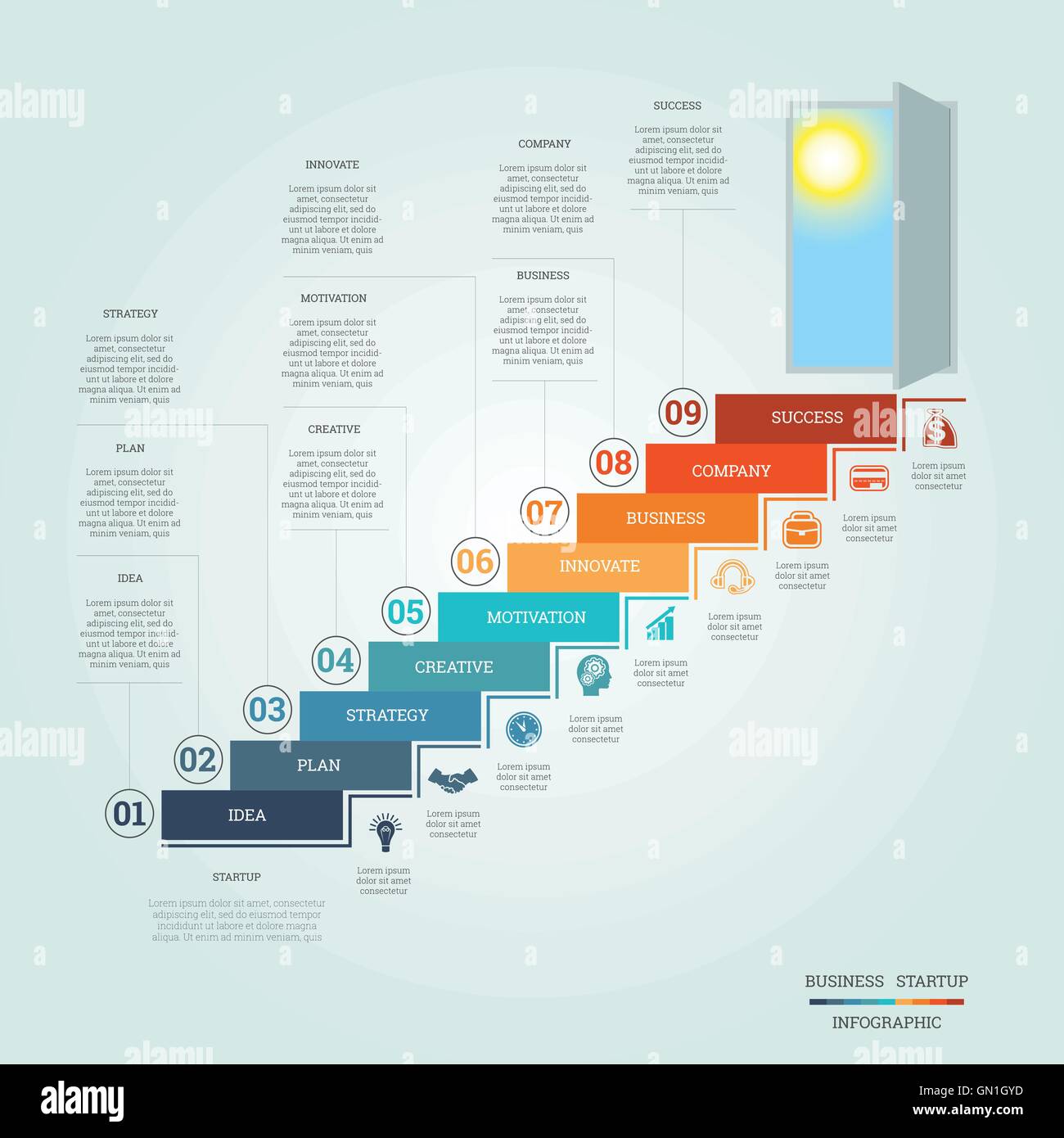 9 stairway Stock Vector Images - Alamy