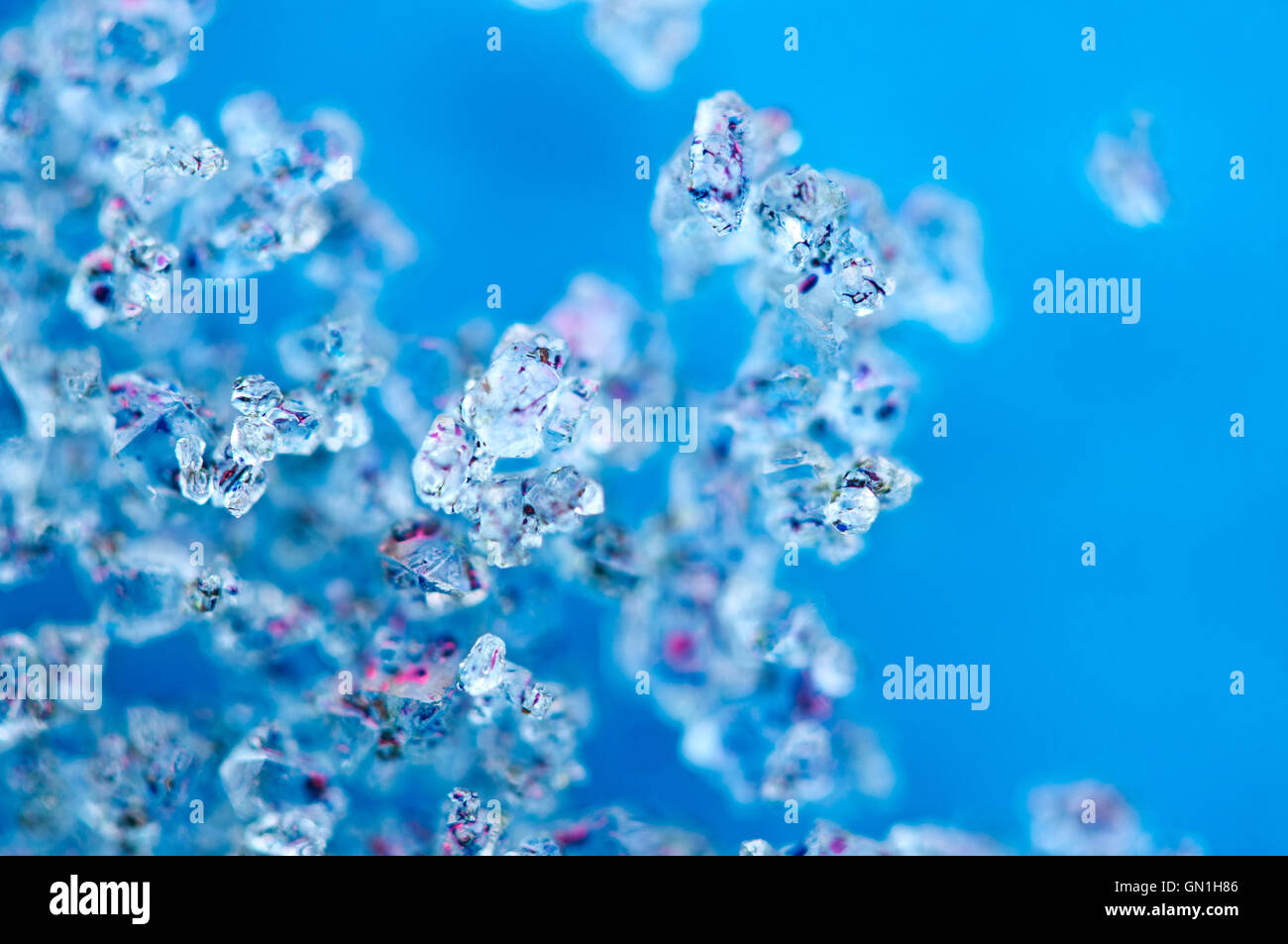 Background from blue crystals Macro photography Stock Photo - Alamy